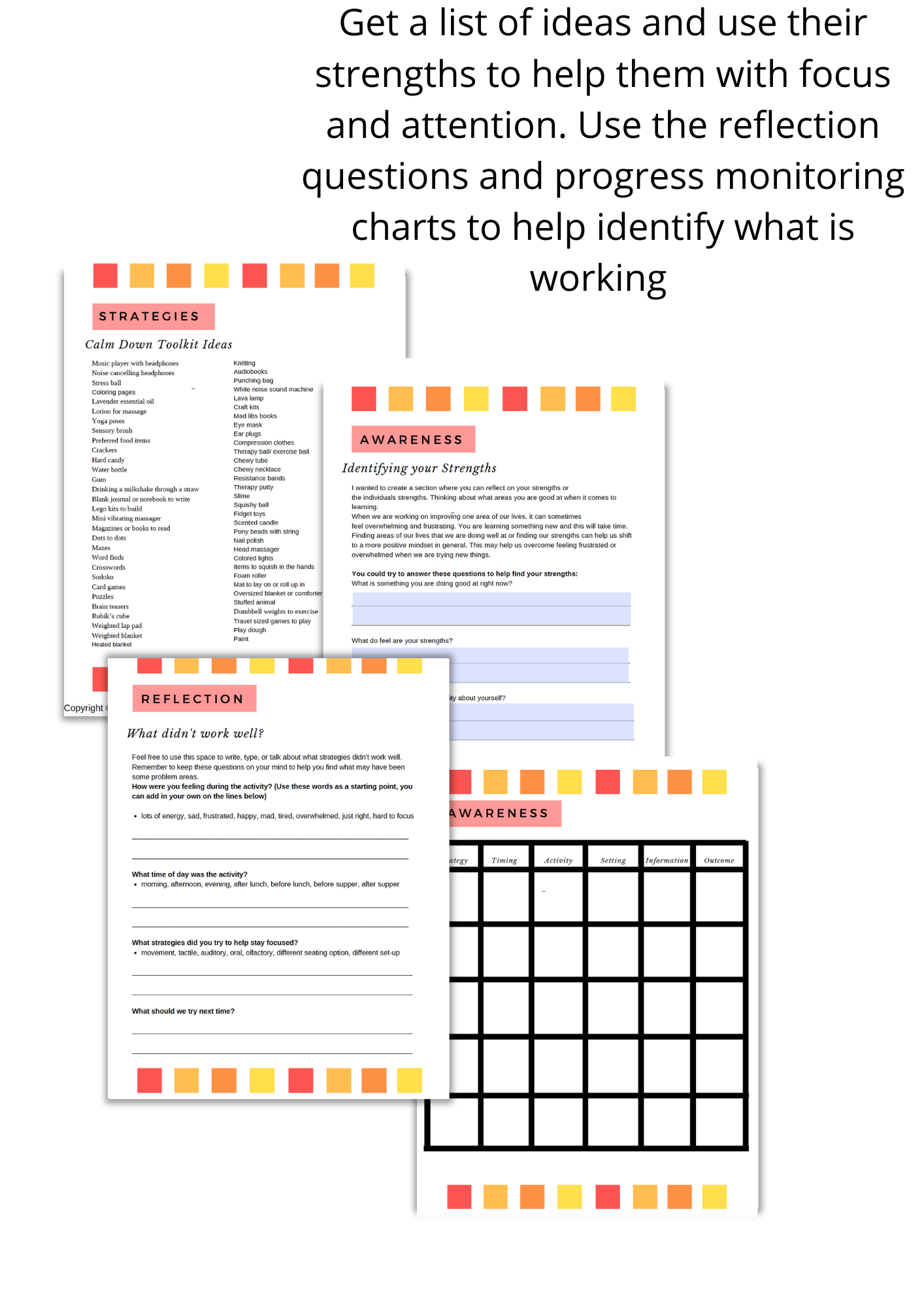 Attention and Focus Toolkit for Older Kids - Learning For A Purpose