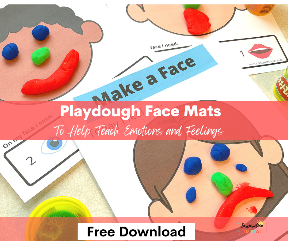 Playdough Face Mats Free Printable - Learning For A Purpose