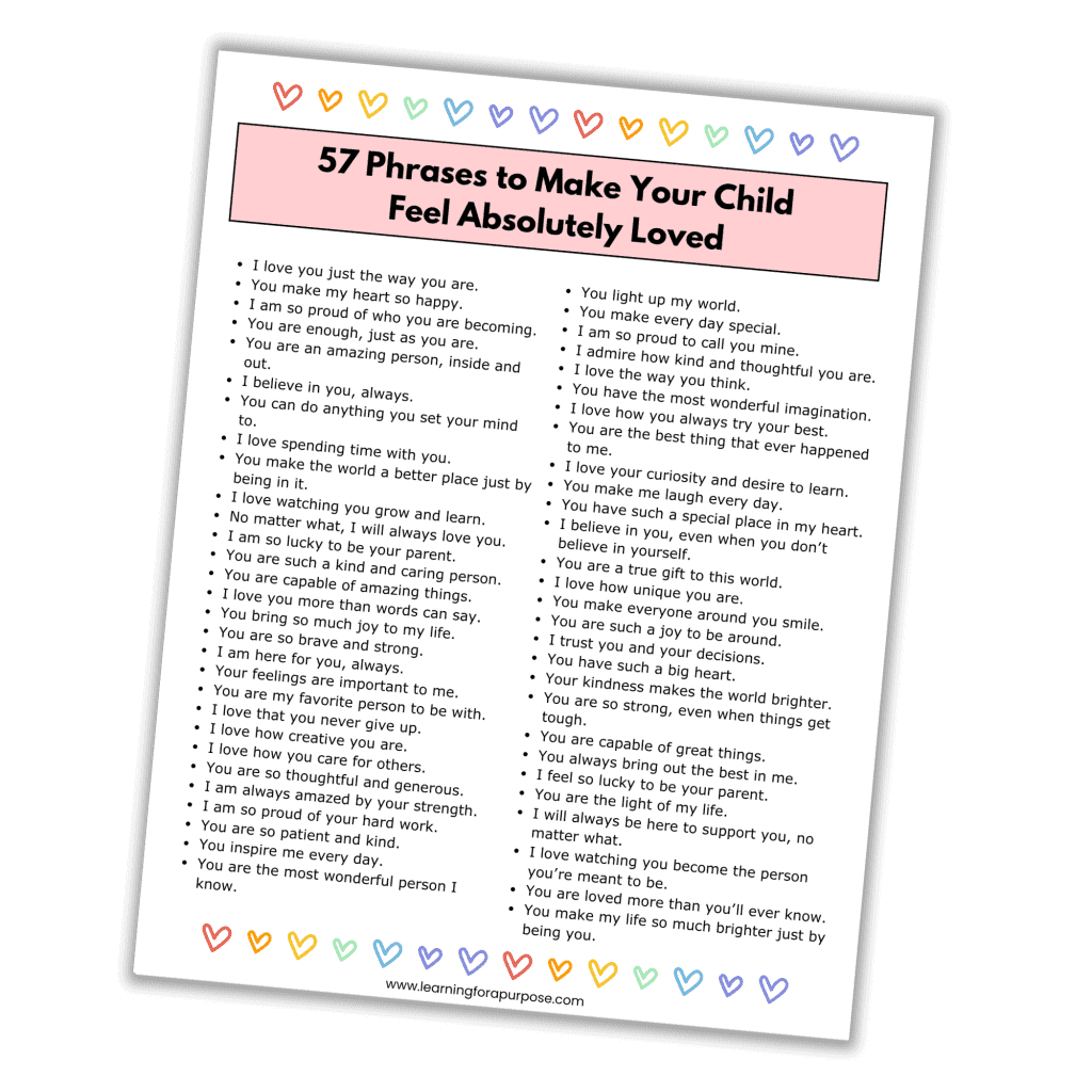 57 Phrases to Make Your Child Feel Absolutely Loved - Learning For A ...