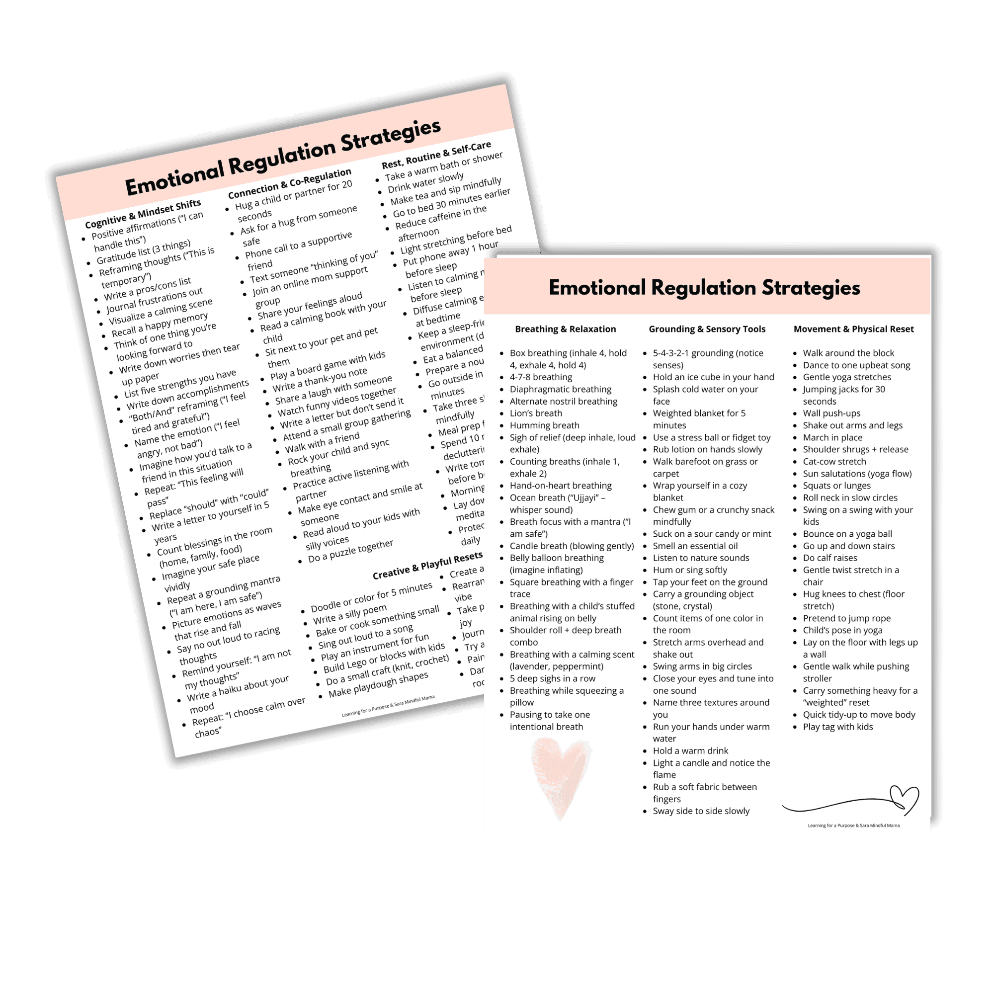 Get the Free Emotional Regulation Strategies Quick Reference Guide for ...
